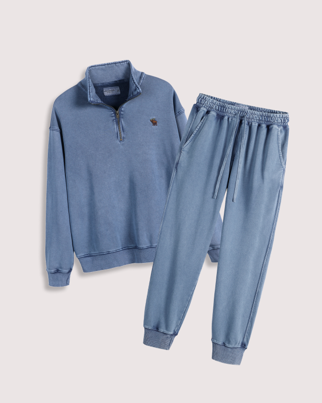 Мужской свитшот с воротником на замке ST69 Abercrombie & Fitch
