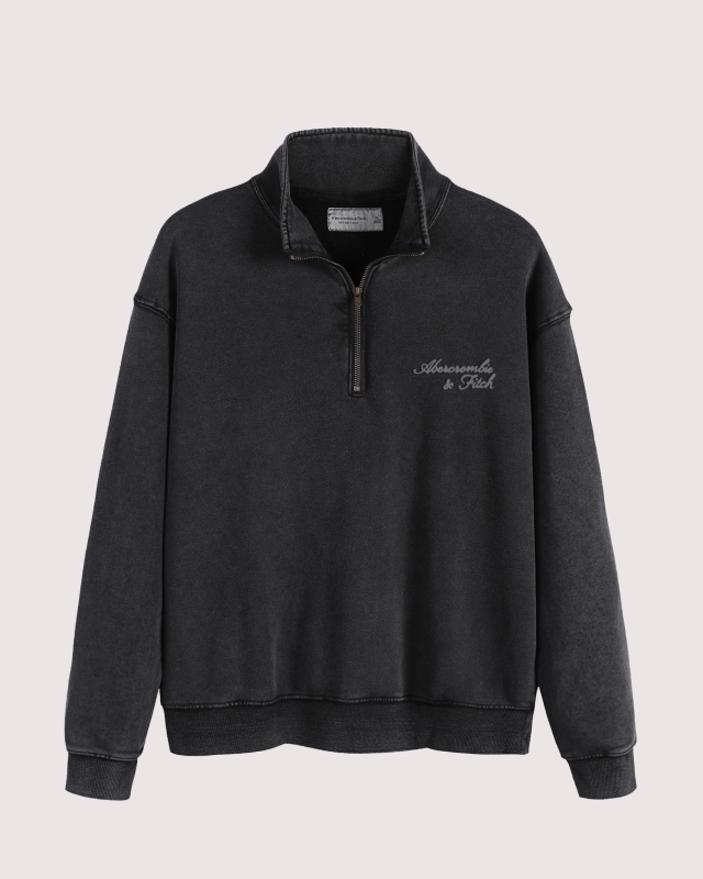 Мужской свитшот с воротником на замке ST49 размер 44-46 Abercrombie & Fitch